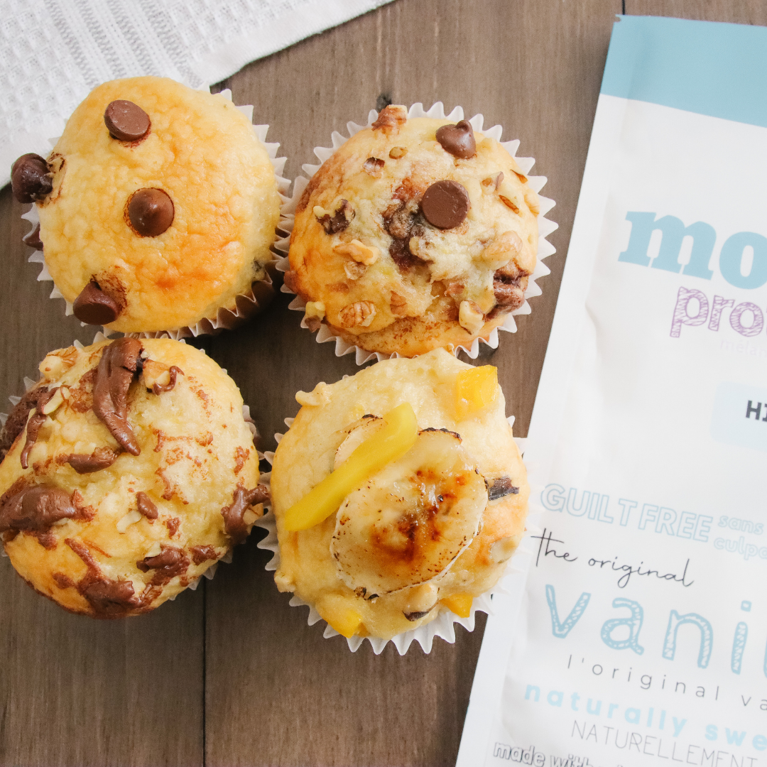 Banana Protein Muffins 4 ways – mooscanada